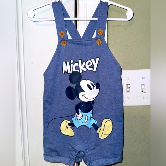 Disney | One Pieces | Disney Mickey Mouse 69m Boys Overalls Euc | Poshmark
